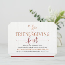 Friendsgiving Feast Thanksgiving Dinner Invitation | Zazzle