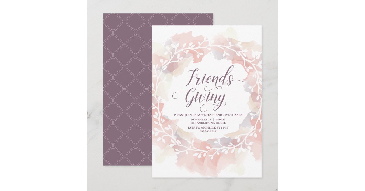 Friendsgiving, Friends Giving Fall Invitation | Zazzle