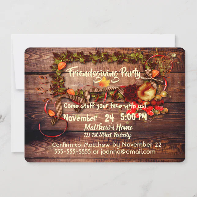 Friendsgiving (Friends Thanksgiving) Custom Invitation | Zazzle