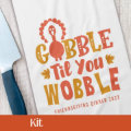 Friendsgiving Invitation Gobble Til You Wobble | Zazzle