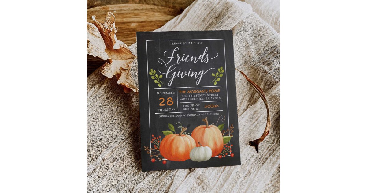 Friendsgiving Invitation - Thanksgiving Dinner | Zazzle
