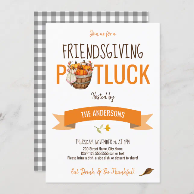 Friendsgiving Potluck Invitation | Zazzle
