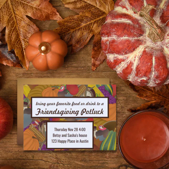 Friendsgiving Potluck Invitation | Zazzle