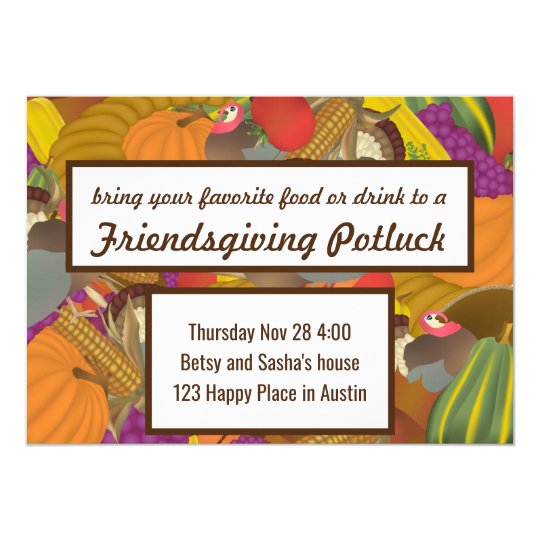 Friendsgiving Potluck Invitation | Zazzle.com