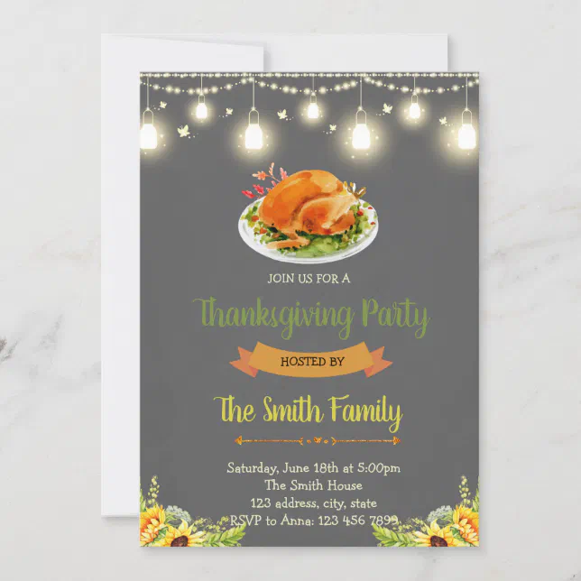Friendsgiving potluck party invitation | Zazzle