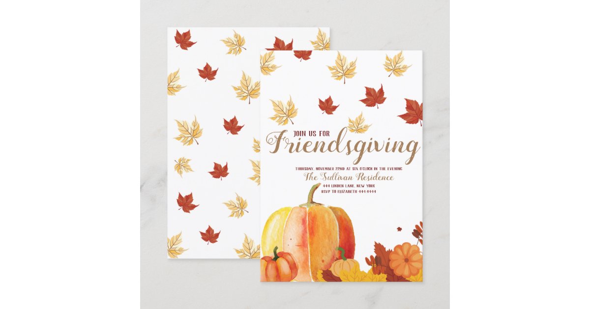 Friendsgiving Thanksgiving Dinner Invitation | Zazzle