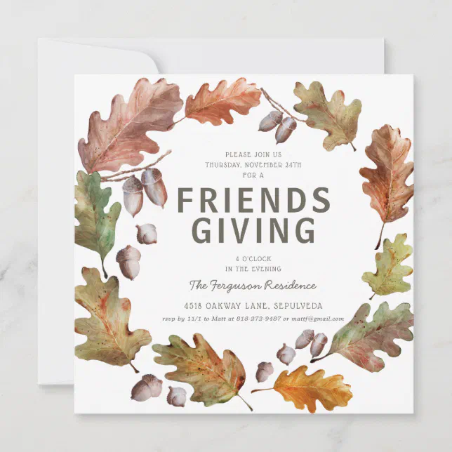 Friendsgiving Thanksgiving Party Invitation | Zazzle