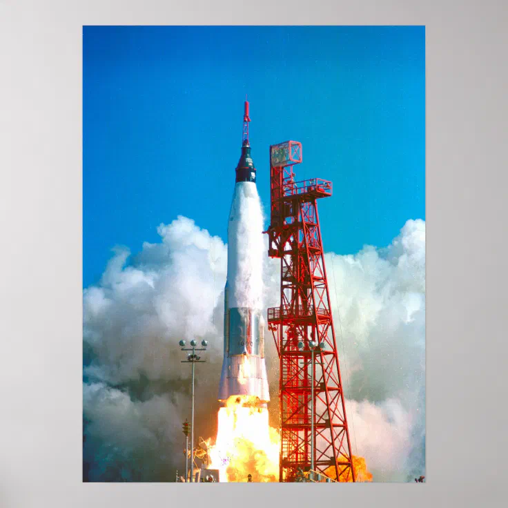 Friendship 7 (Mercury Atlas 6) Launch Poster | Zazzle