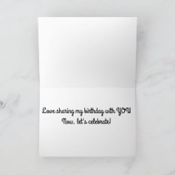 FRIENDSHIP AND "MUTUAL BIRTHDAY" CARD | Zazzle