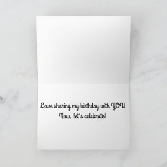 FRIENDSHIP AND "MUTUAL BIRTHDAY" CARD | Zazzle