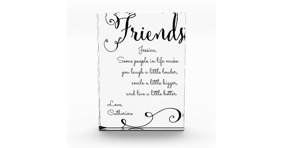 Friendship Appreciation Photo Block | Zazzle