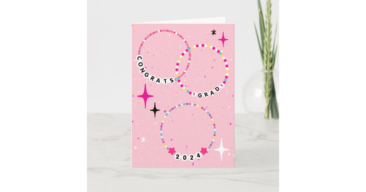 Friendship Bracelets Class of 2024 Graduation Card | Zazzle