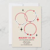 Friendship Bracelets Pink & Red Birthday Invitation | Zazzle