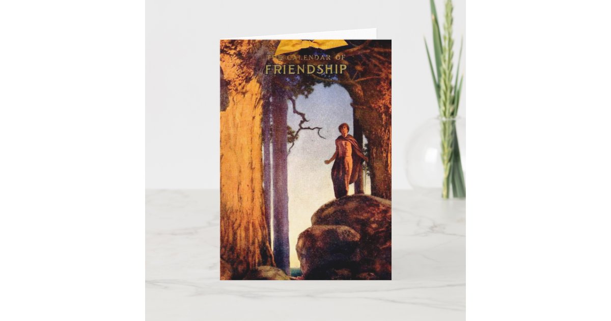 Friendship Calendar - Maxfield Parrish Card | Zazzle