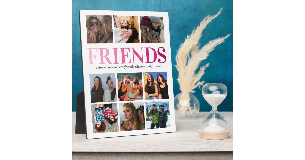 Friendship Gift | Friend Photo Collage Plaque | Zazzle