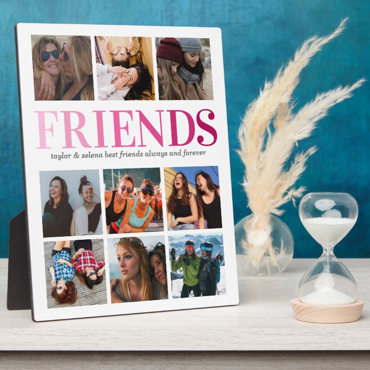 Friendship Gift | Friend Photo Collage Plaque | Zazzle