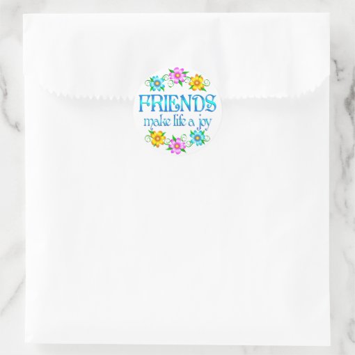 Friendship Joy Classic Round Sticker | Zazzle