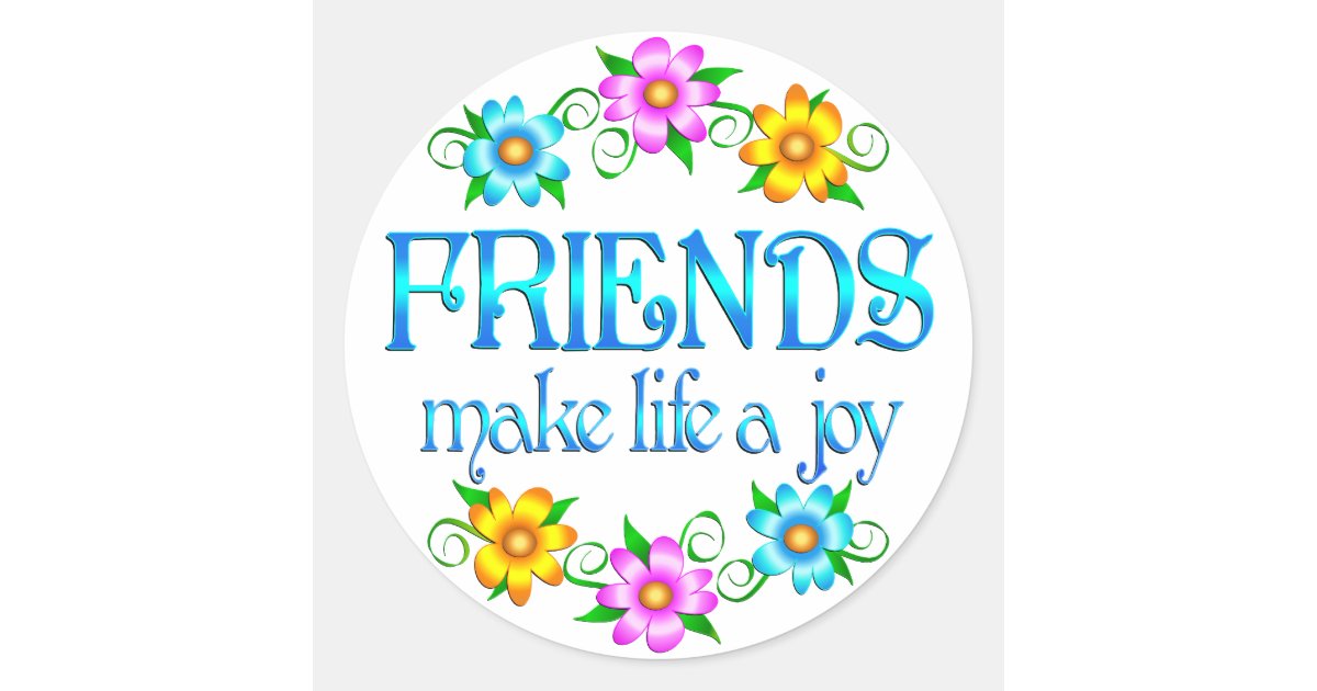 Friendship Joy Classic Round Sticker | Zazzle