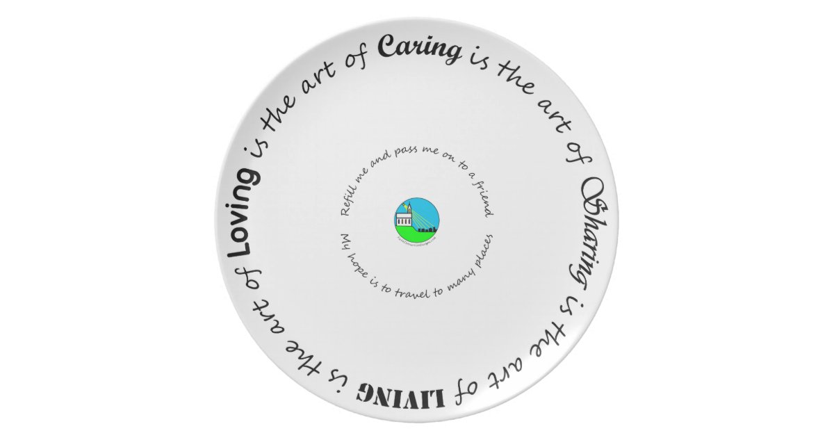 Friendship Pass It On Plate - Melamine | Zazzle
