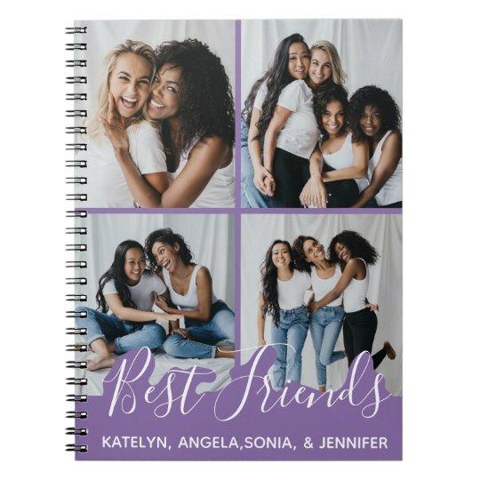 Friendship Personalized Photo Collage Best Friends Notebook | Zazzle.com