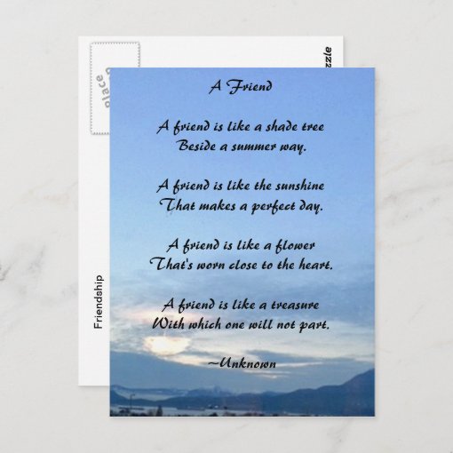 Friendship Postcard | Zazzle