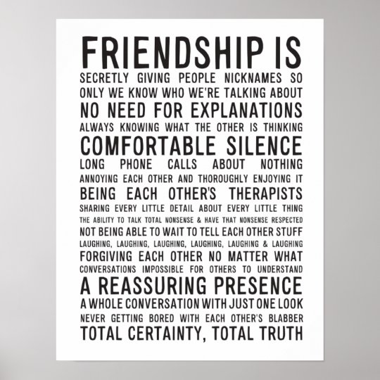 Friendship Poster | Zazzle.com