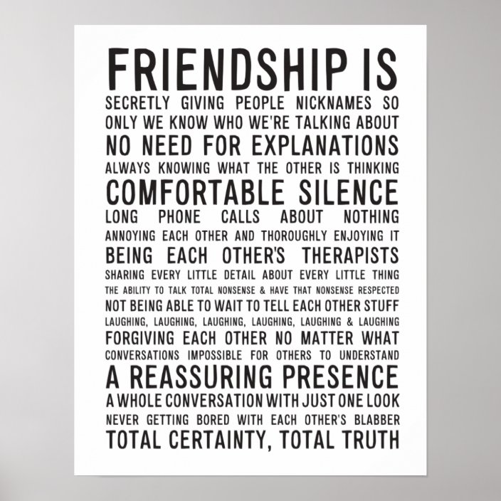 Friendship Poster | Zazzle.com