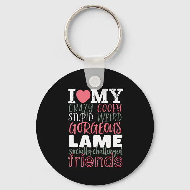 Friendship Quote Best Friends BFF Keychain | Zazzle