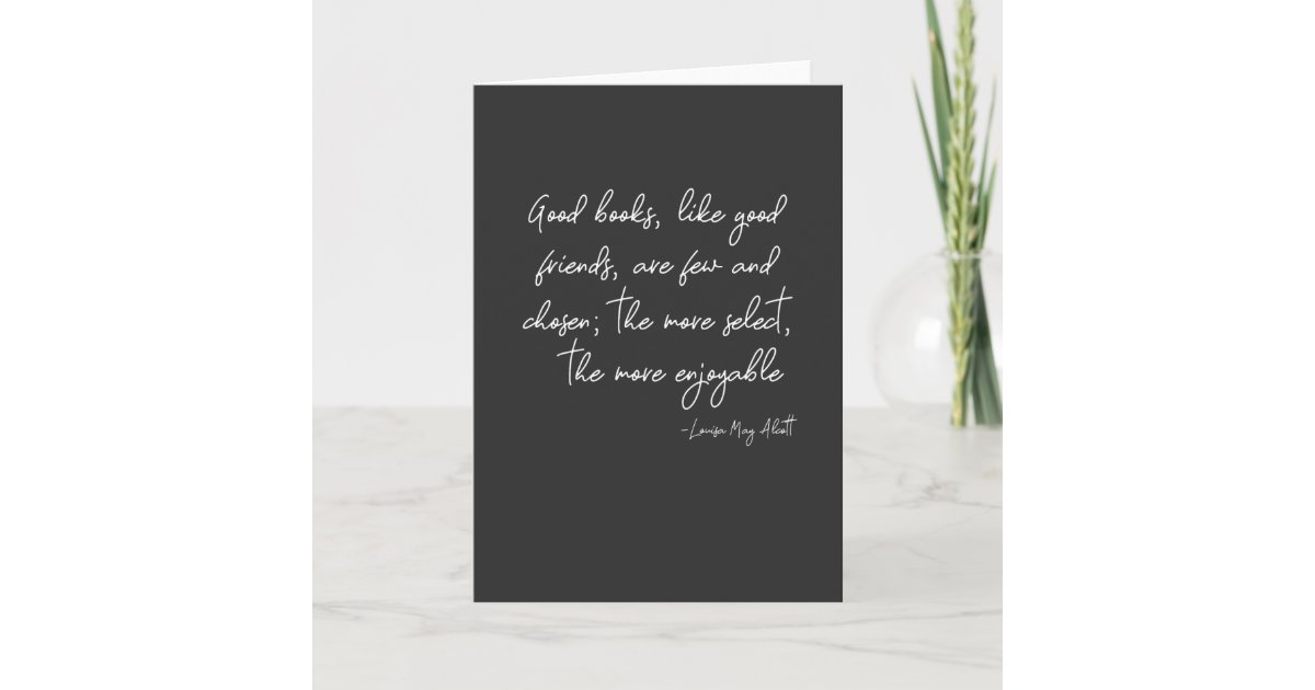 Friendship Quote in Simple Script Lettering Card | Zazzle