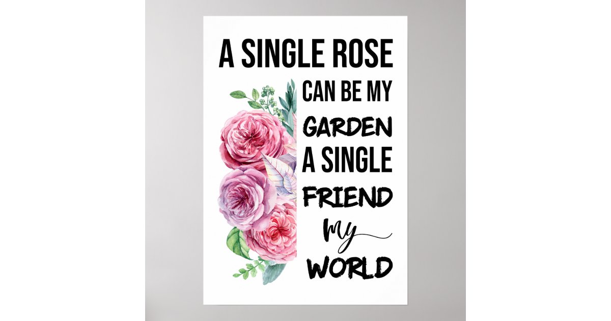 Friendship quote poster | Zazzle
