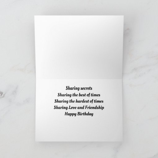 FRIENDSHIP/SHARING WITH MY BEST FRIEND CARD | Zazzle