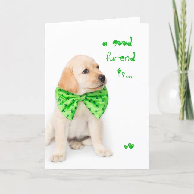 Friendship St Patricks Day Puppy Card | Zazzle