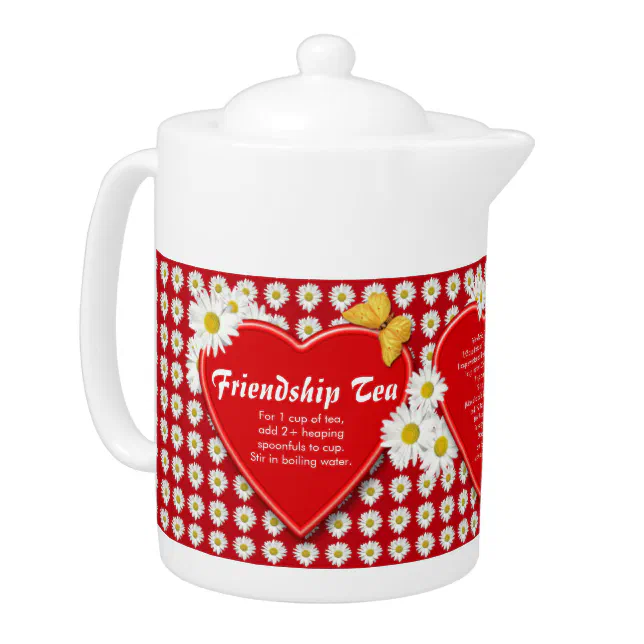 Friendship Tea Recipe Teapots | Zazzle