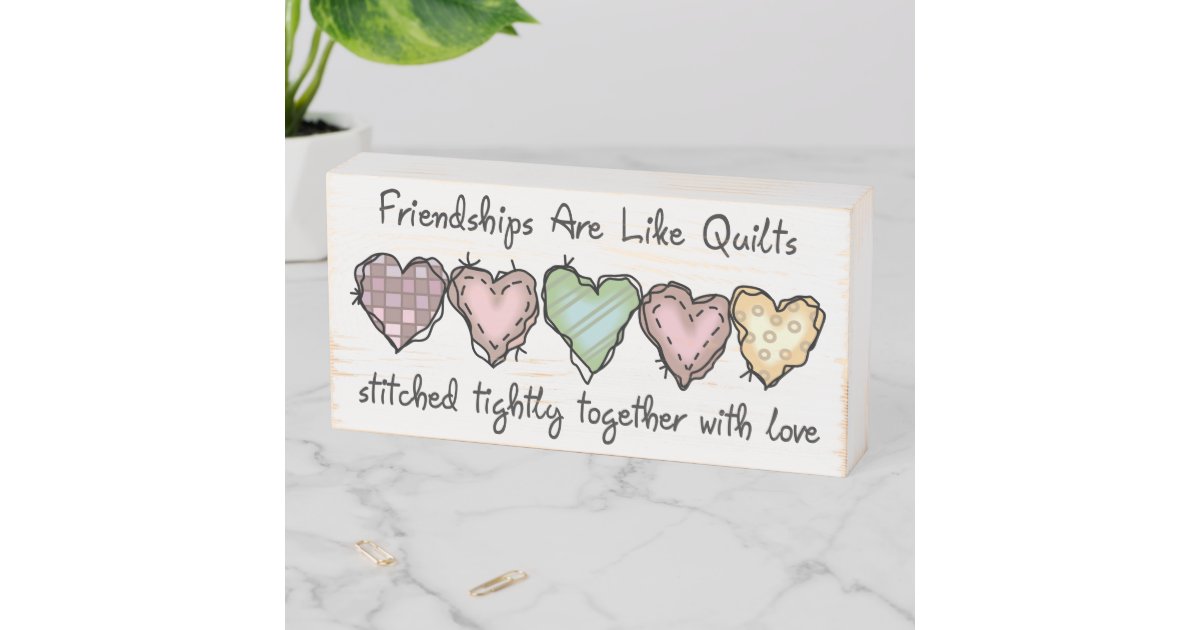 Friendships Wooden Box Sign | Zazzle