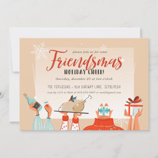 Friendsmas Christmas Holiday Party Invitation | Zazzle.com