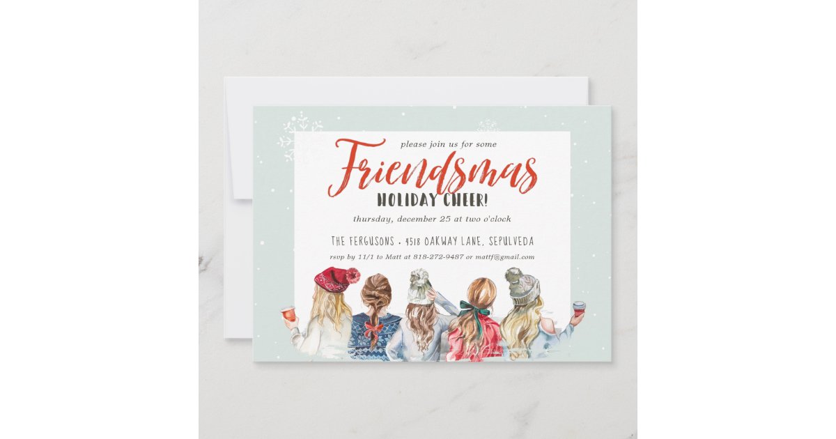Friendsmas Christmas Holiday Party Invitation | Zazzle.com