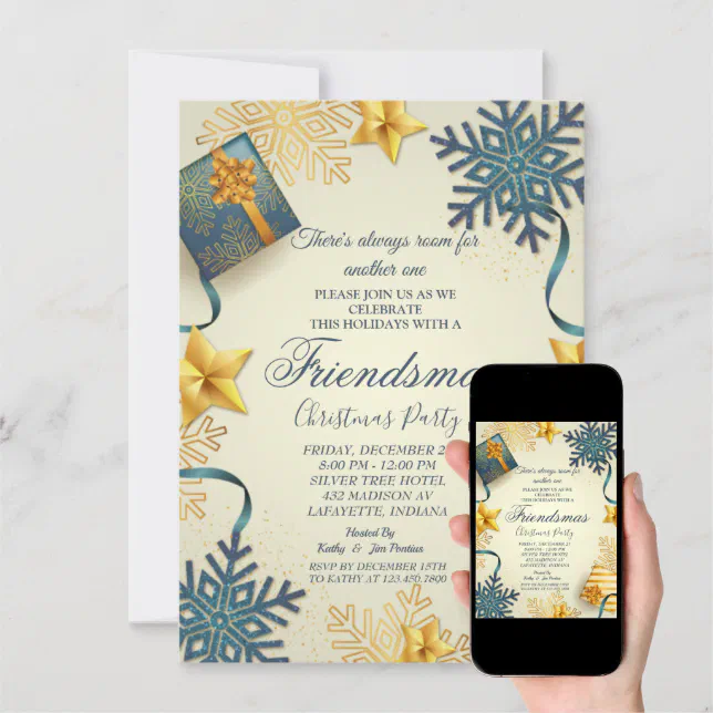 Friendsmas Christmas Party Invitation | Zazzle
