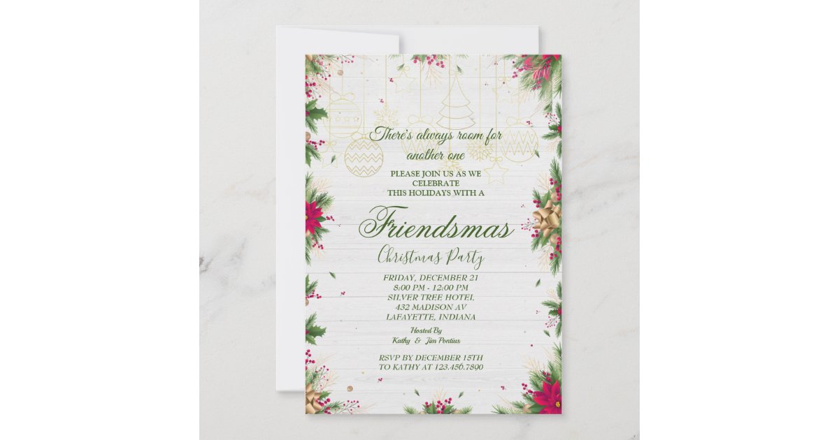 Friendsmas Christmas Party Invitation Flyer | Zazzle