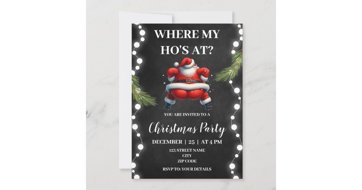 Friendsmas funny christmas invitation | Zazzle