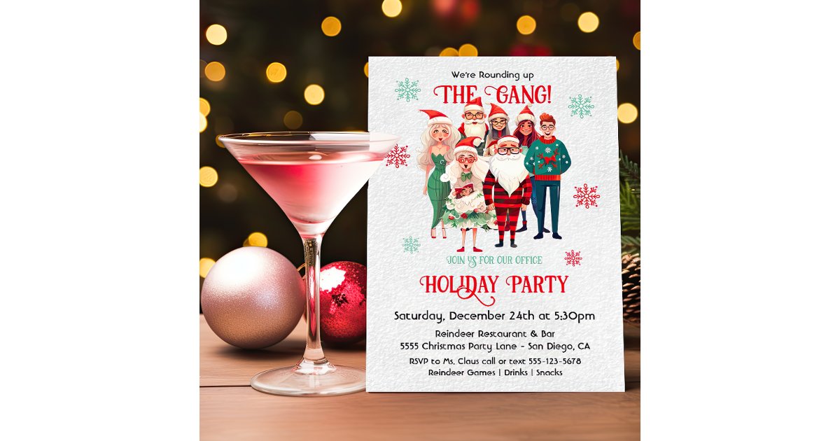 Friendsmas Office Costume Holiday Christmas Party Invitation | Zazzle