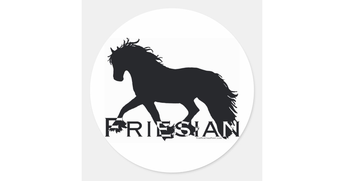 Friesian Classic Round Sticker | Zazzle