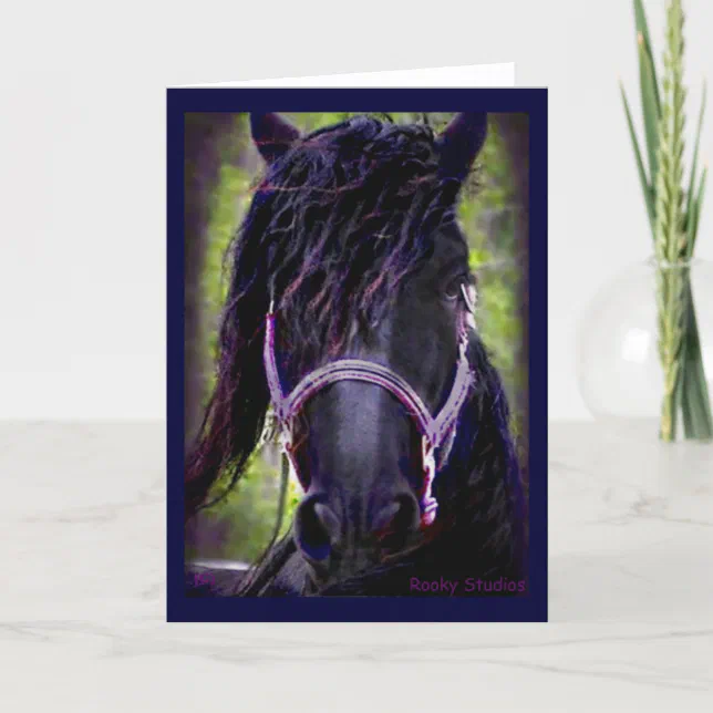 Friesian Stallion Card | Zazzle