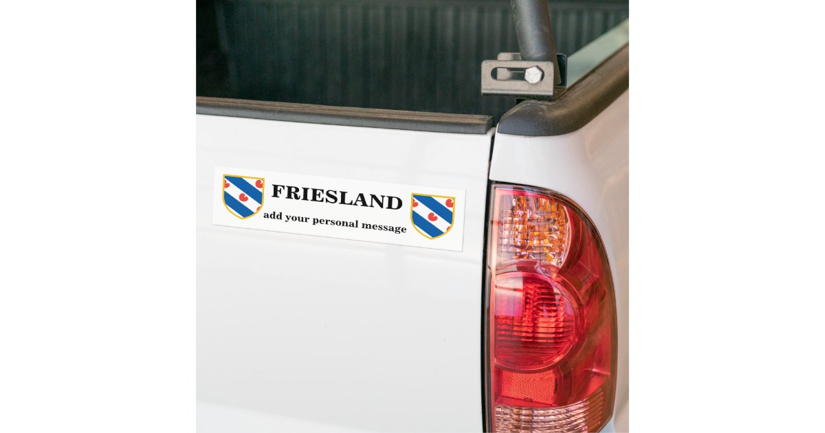 Friesland Flag Customizable Bumper Sticker | Zazzle