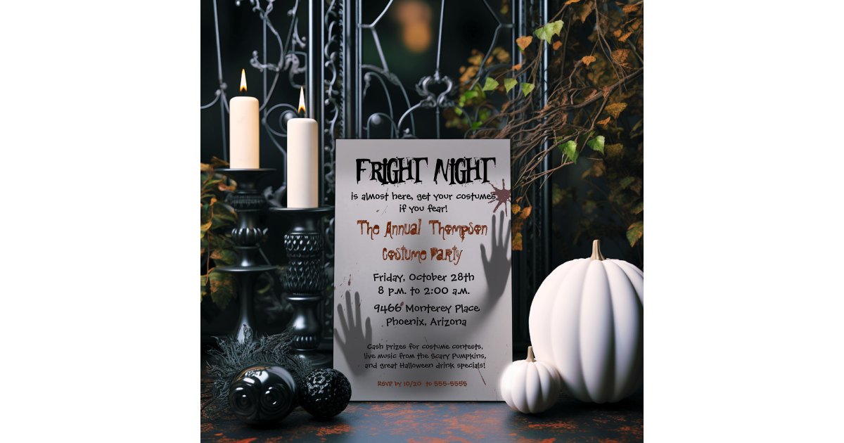 Fright Night Halloween Invitation | Zazzle