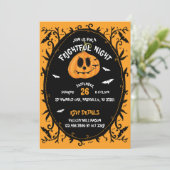 Fright Night Scary Halloween Pumpkin Carving Party Invitation | Zazzle