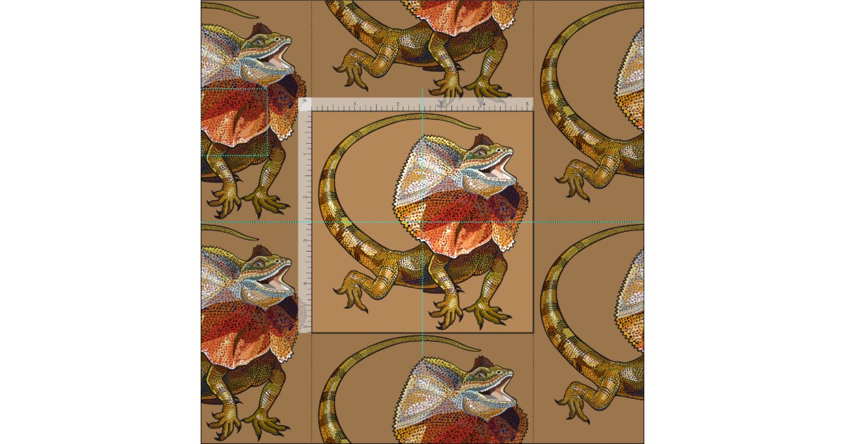 frill necked lizard fabric | Zazzle