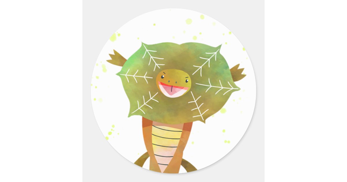 Frilled Lizard Reptile Birthday Party Stickers | Zazzle