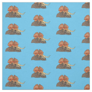 frill necked lizard fabric | Zazzle