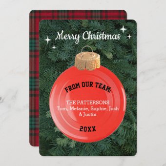 Frisbee Fan Personalized Ornament Christmas Card | Zazzle