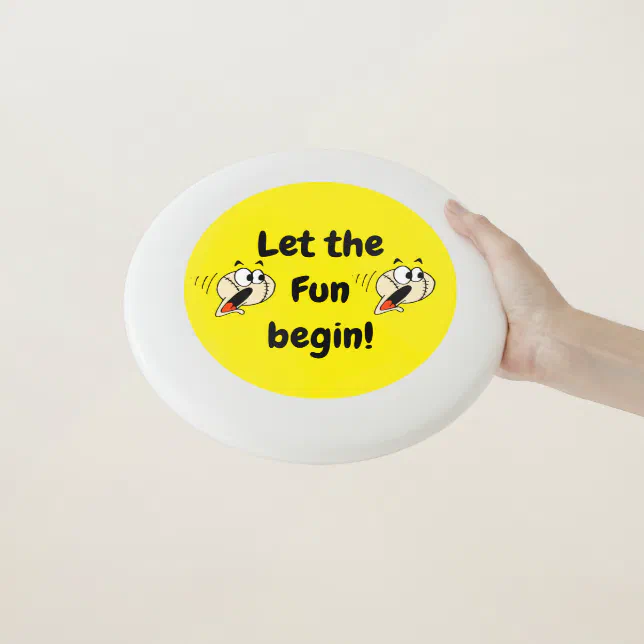 Frisbee Flying D Cute Let the Fun begin! | Zazzle